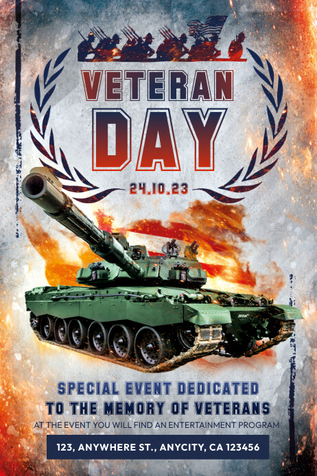 Veteran Day america Poster Template | PosterMyWall