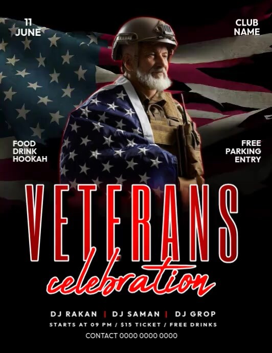 Plantilla de Veterans Celebration Ads | PosterMyWall