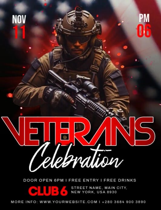 Plantilla de Veterans Celebration Day | PosterMyWall