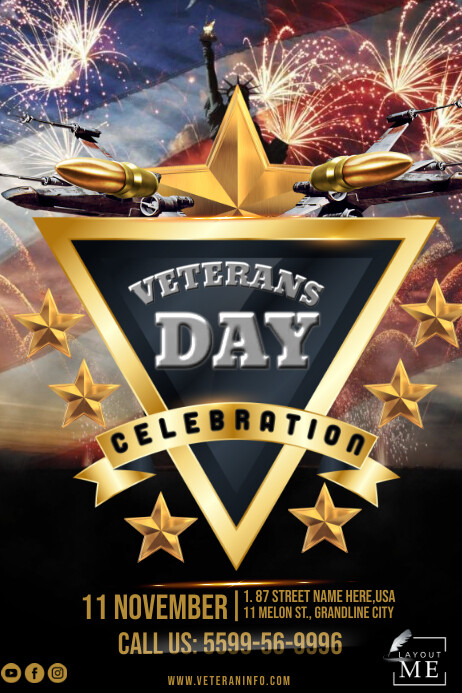 Veterans Celebration Flyer Template | PosterMyWall