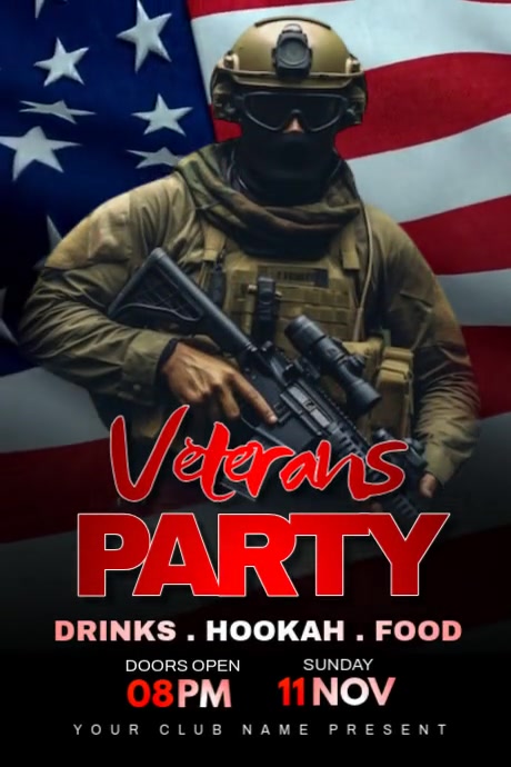 Veterans Club Template | PosterMyWall