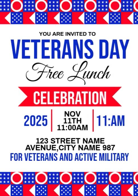 Veterans Day Ads Template | PosterMyWall