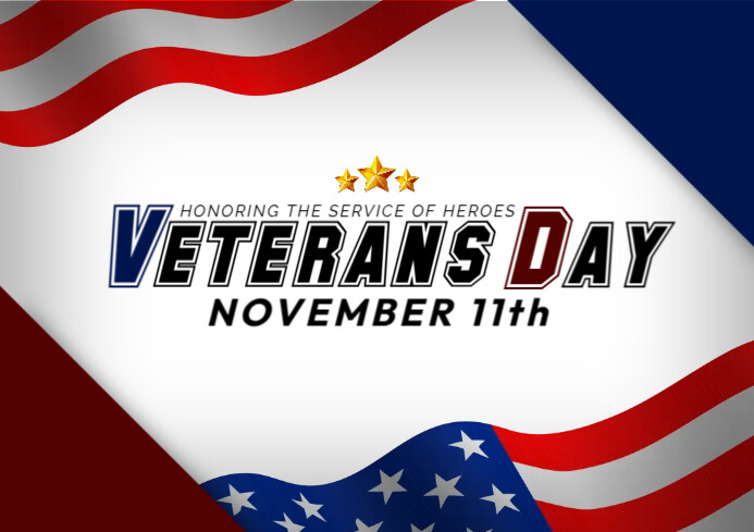 Veterans Day Banner Design Template | PosterMyWall