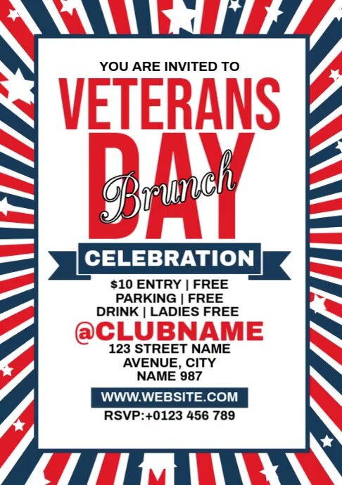 Veterans Day Brunch Template | PosterMyWall