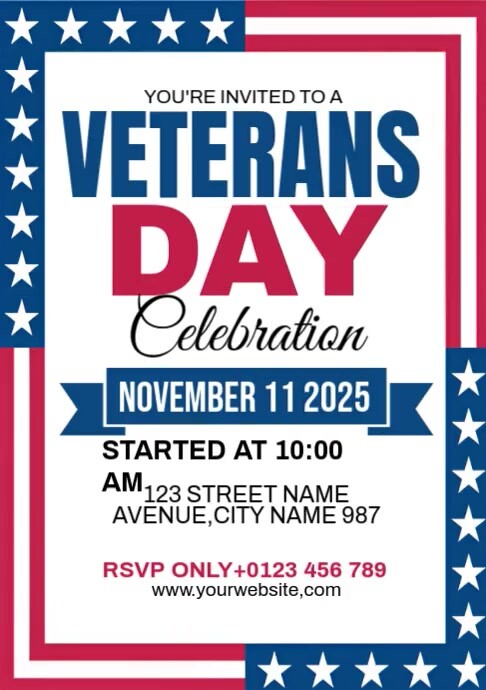 Plantilla de Veterans Day Celebration Ads | PosterMyWall