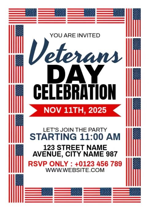 Veterans Day Celebration Template | PosterMyWall