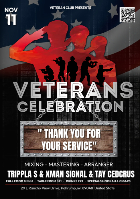 Veterans Day Celebration Template | PosterMyWall