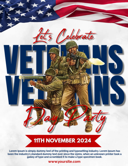 Veterans Day Celebration Flyer Template | PosterMyWall