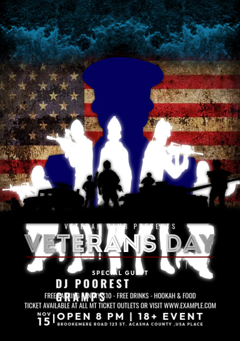 Veterans Day Celebration Flyer Template | PosterMyWall