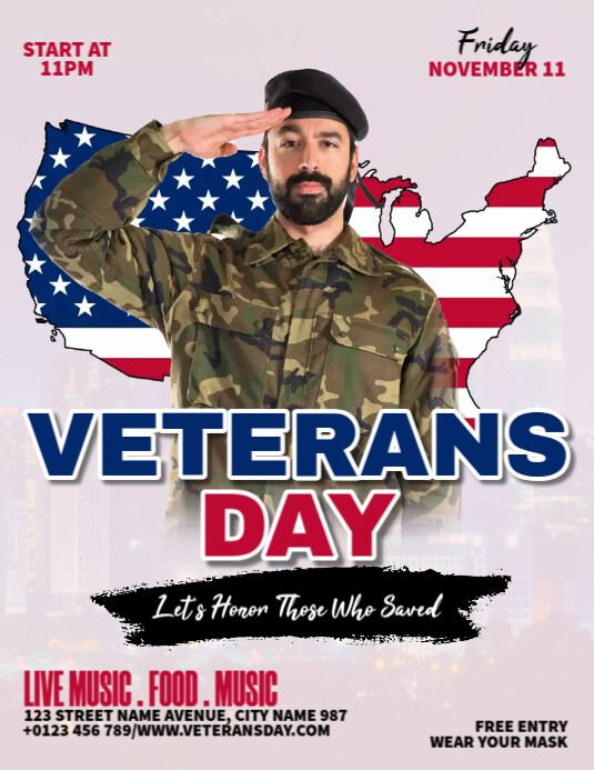 Veterans Day Template | PosterMyWall
