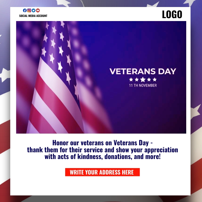 Veterans Day Template | PosterMyWall