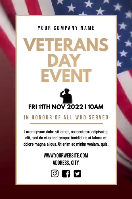 Veterans Day event Template | PosterMyWall