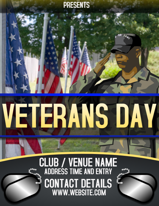 VETERANS DAY EVENT FLYER Template | PosterMyWall