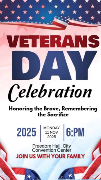 Veterans Day family celebration Template | PosterMyWall