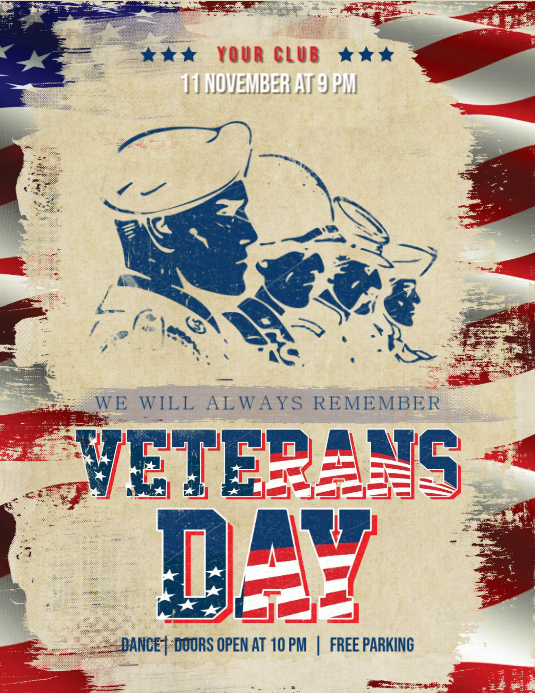 Veterans Day Flyer Template | PosterMyWall