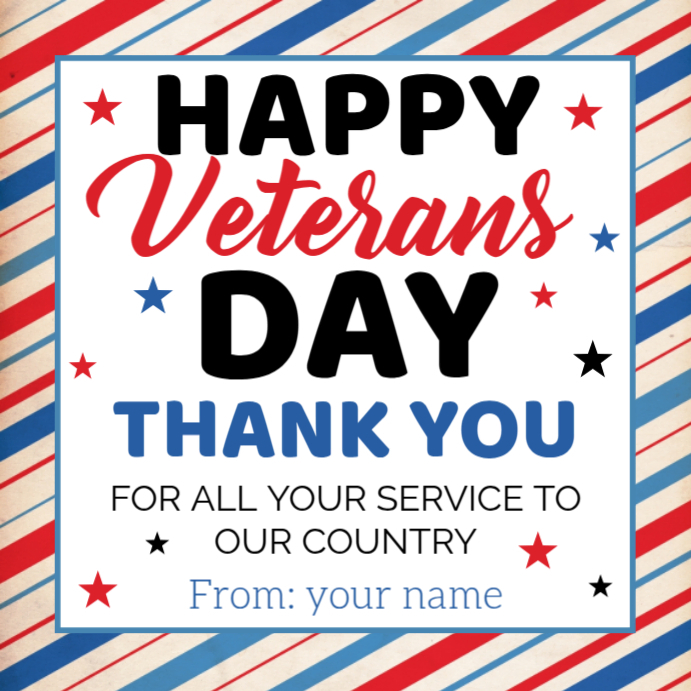 Veterans Day Gift Tags Printable Template | PosterMyWall
