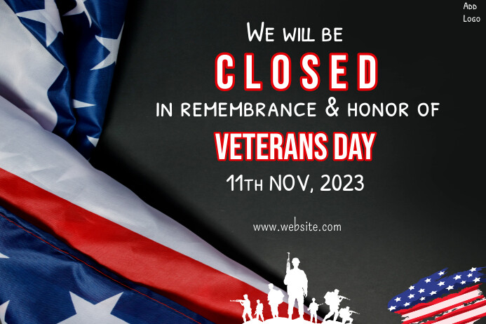 veterans day holiday ad poster template (1) | PosterMyWall
