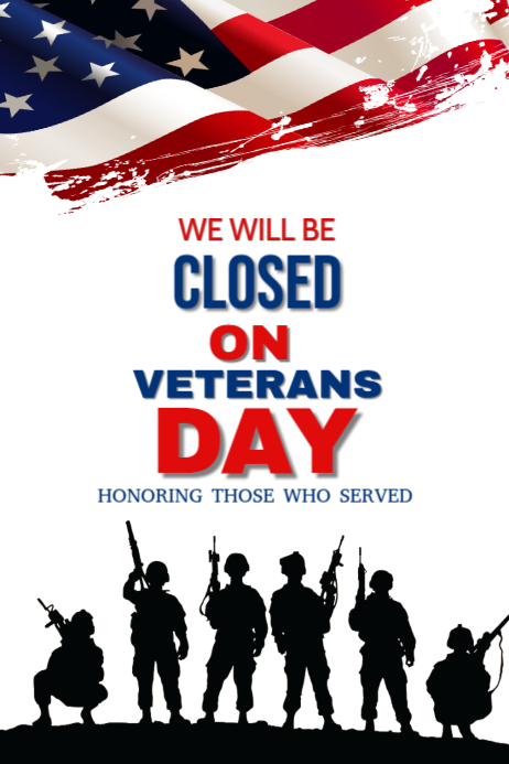 Veterans Day Honoring Those Who Served 2025 Template | PosterMyWall