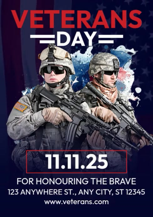Copy of Veterans Day Invitation | PosterMyWall