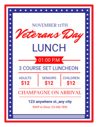 Happy Veterans Day Lunch Template | PosterMyWall
