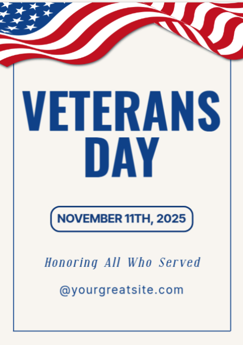 Copy of Veterans Day Minimalist Poster | PosterMyWall