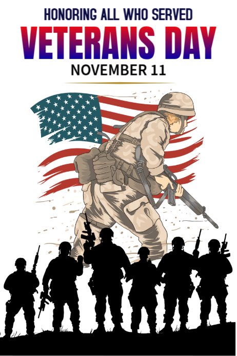 veterans day november 11 Template | PosterMyWall