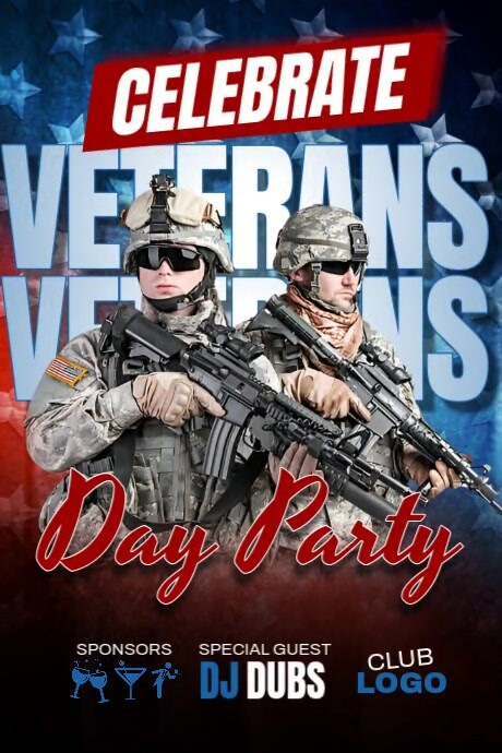 Veterans Day Party Celebration Template | PosterMyWall