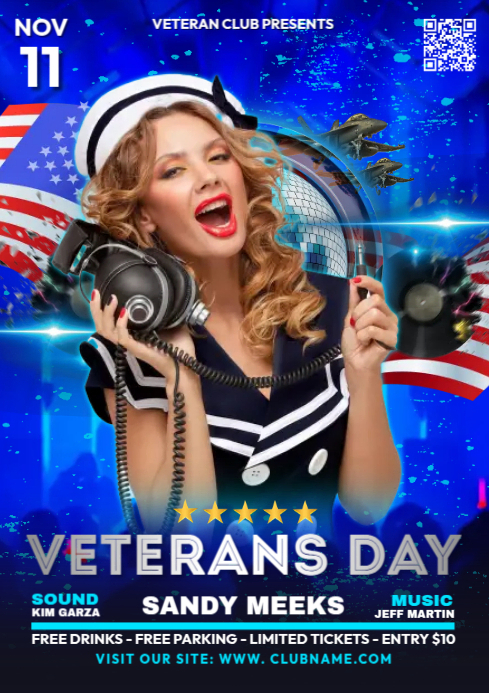 Veterans Day Party Template | PosterMyWall
