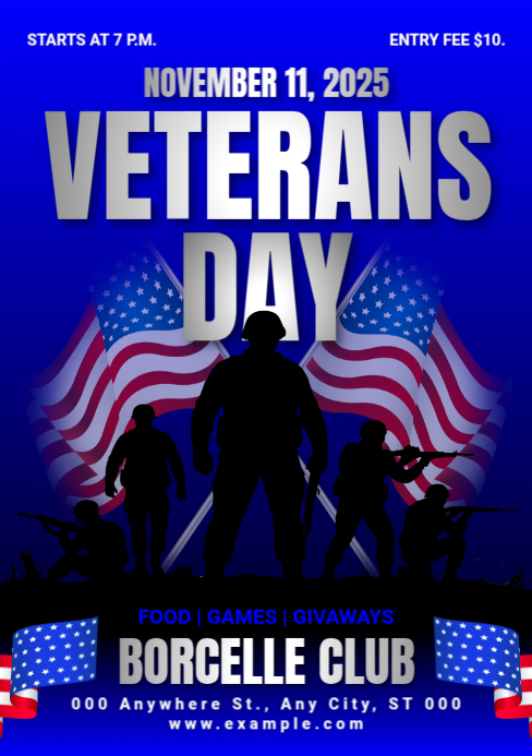 Veterans Day Party Invitation Template | PosterMyWall
