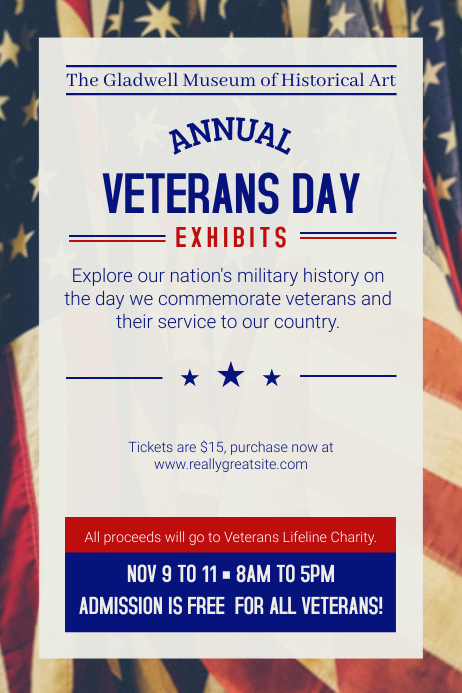 Veterans Day Poster Template | PosterMyWall