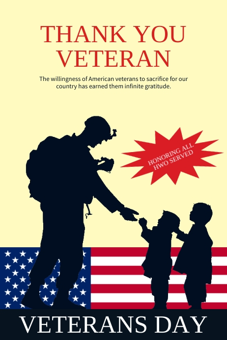 Veterans Day Poster Template | PosterMyWall