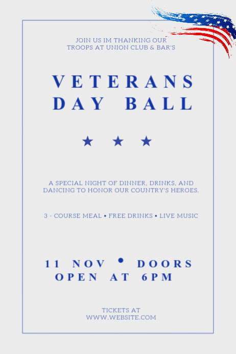 Modèle Affiche de La Journée Des Anciens Combattants | PosterMyWall