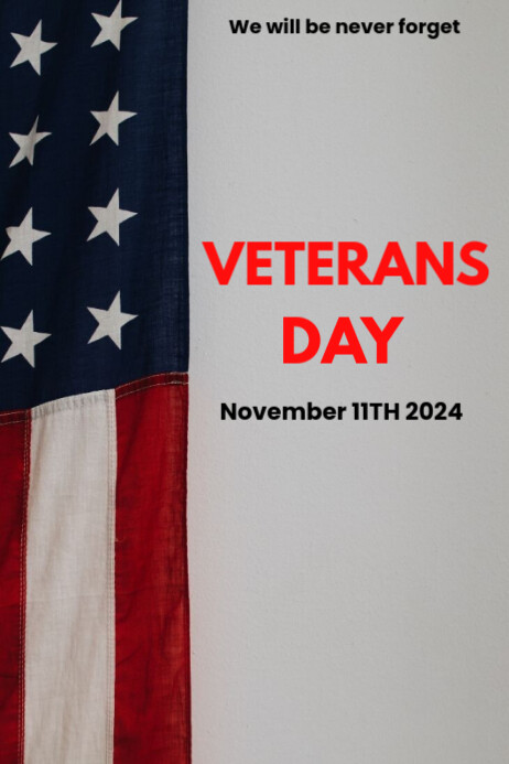 Veterans Day Poster Template | PosterMyWall