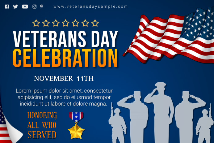 Veterans Day - Poster Template | PosterMyWall