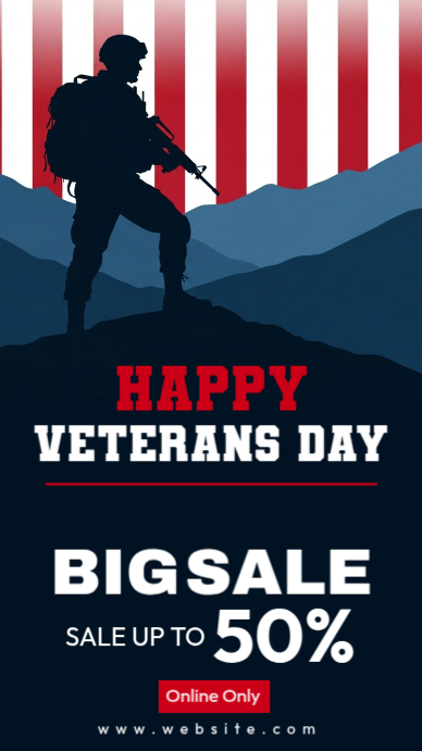 Veterans Day Sale Poster Template | PosterMyWall