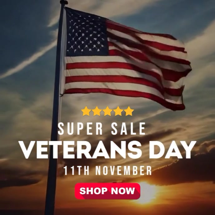 Veterans Day Super Sale Template | PosterMyWall