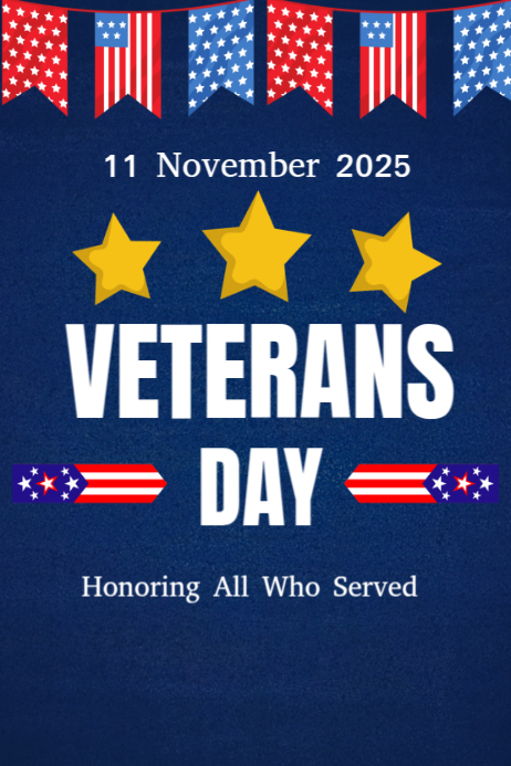 Veterans Day Template 2025 | PosterMyWall