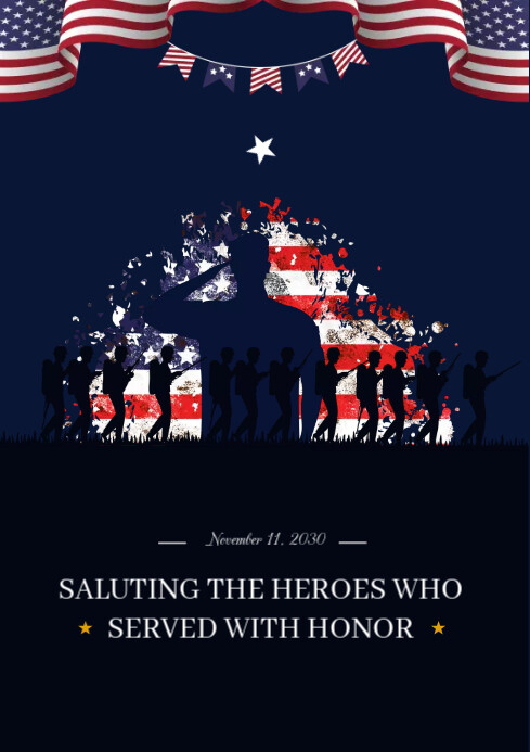 veterans day template | PosterMyWall