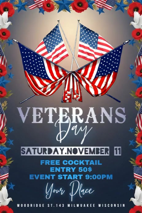 VETERANS DAY TEMPLATE | PosterMyWall