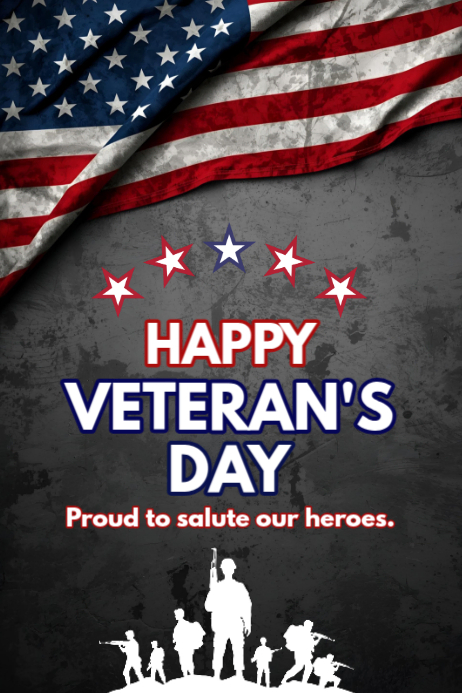 Veterans Day Tribute Poster. Template | PosterMyWall