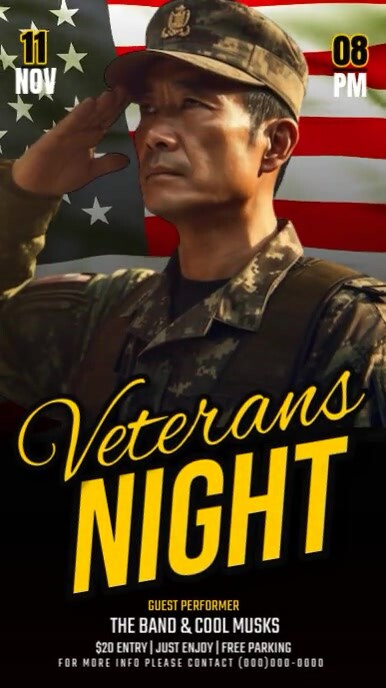 Veterans Night Ads Templat | PosterMyWall