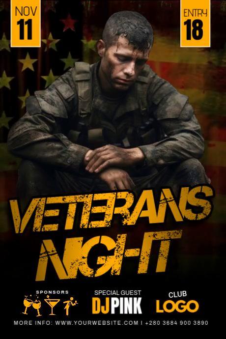 Plantilla de Veterans Night Ads | PosterMyWall