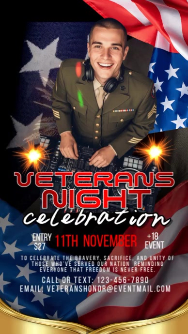 Veterans Night Celebration Template | PosterMyWall
