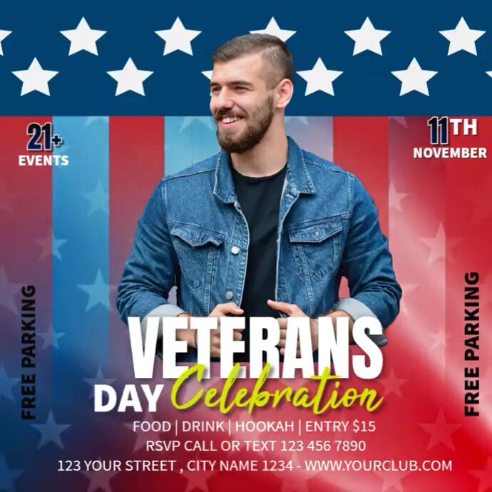 Veterans Party Celebration ads Template | PosterMyWall