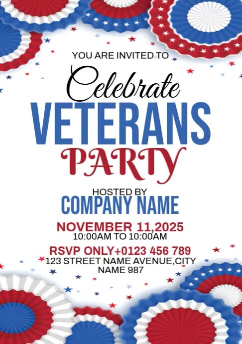 Plantilla de Veterans Party Celebration | PosterMyWall