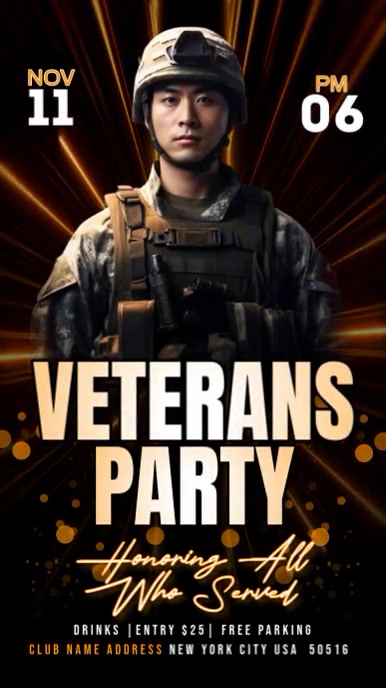 Plantilla de Veterans Party | PosterMyWall