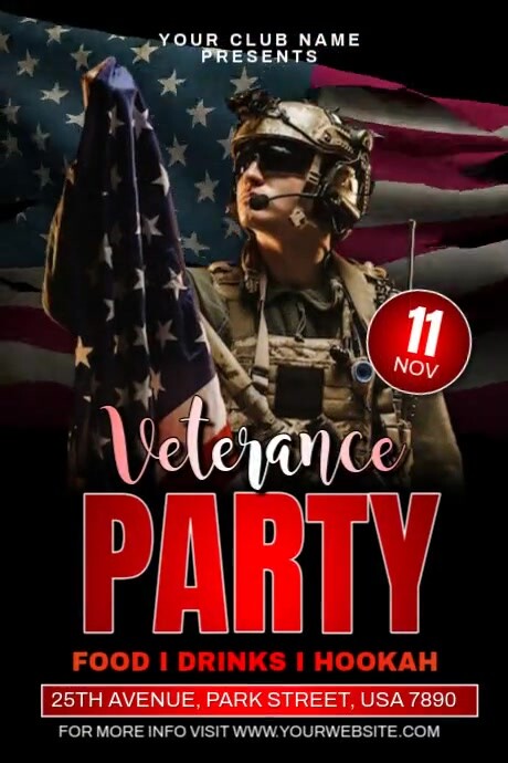 Plantilla de Veterans Party | PosterMyWall