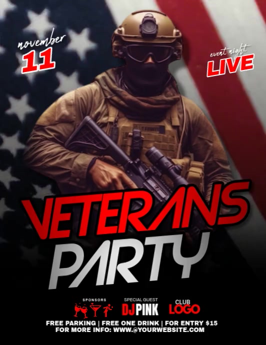 Plantilla de Veterans Party | PosterMyWall