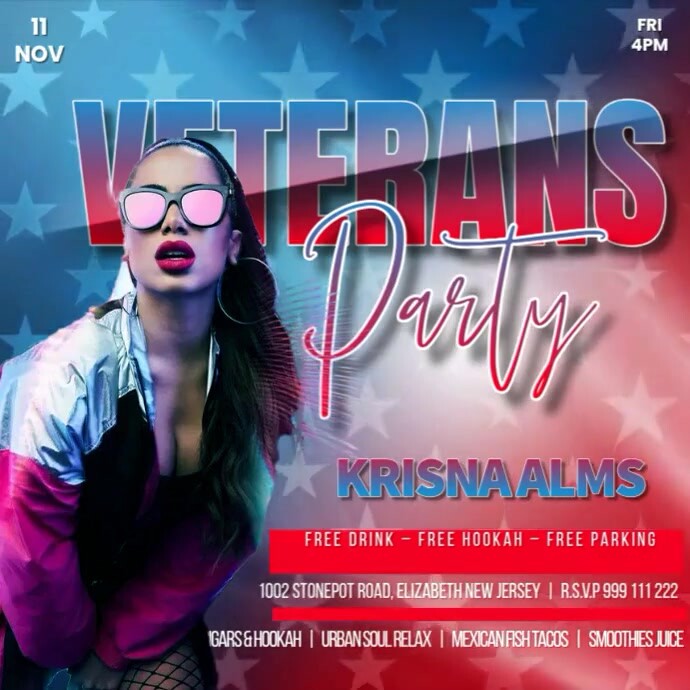 Veterans Party Night ads Template | PosterMyWall