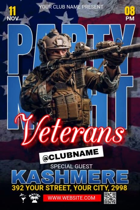 Plantilla de Veterans Party Night | PosterMyWall